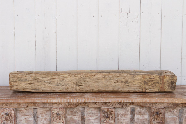 Rustic Teak Wood Log Planter - Rustic - Outdoor Pots And Planters - by ...