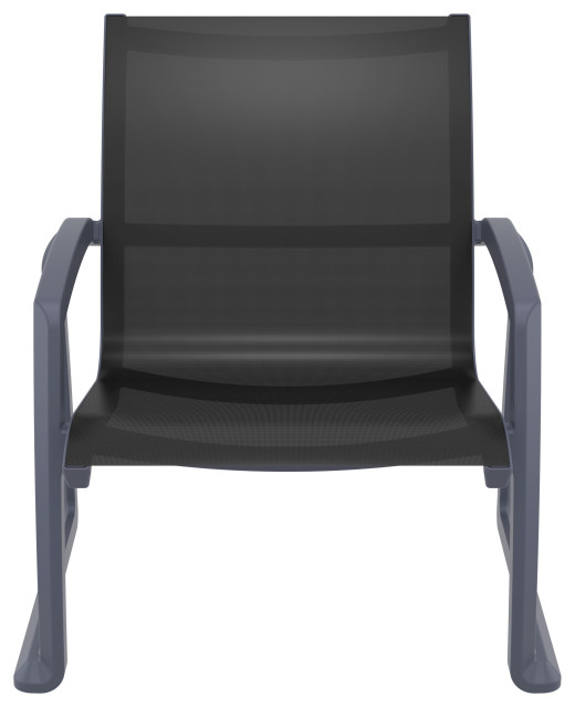 Pacific Club Arm Chair Frame Black Sling Set of 2 - Contemporary ...