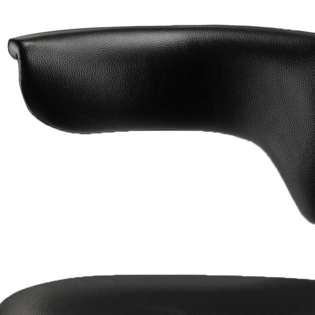 Benzara BM288184 Modern Swivel Office Chair With Caster Wheels, Black ...