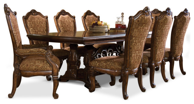 Windsor Court 9-Piece Rectangular Dining Room Set - Victorian - Dining ...