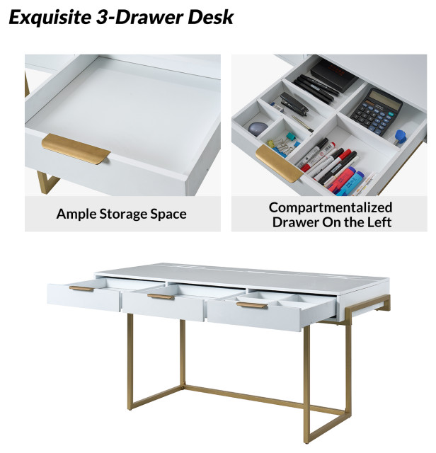 Desk With Built in Outlet - Contemporary - Desks And Hutches - by Karat ...