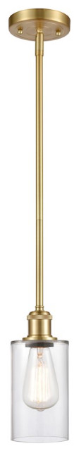 Innovations Ballston Clymer Pendant, S Gold Trans/Ribbed/Drum, 516-1S ...