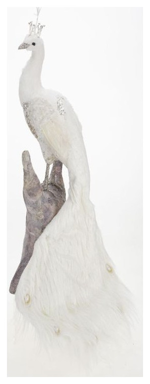 Mark Roberts 2021 Elegant Peacock, White 32'' - Contemporary - Holiday ...