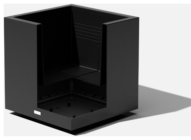 Veradek Block Series Cube Planter, Medium - Transitional - Outdoor Pots ...