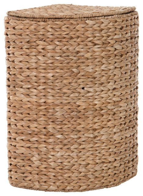 Pie Shaped Sea Grass Hamper WithLiner, Natural - Beach Style - Hampers ...