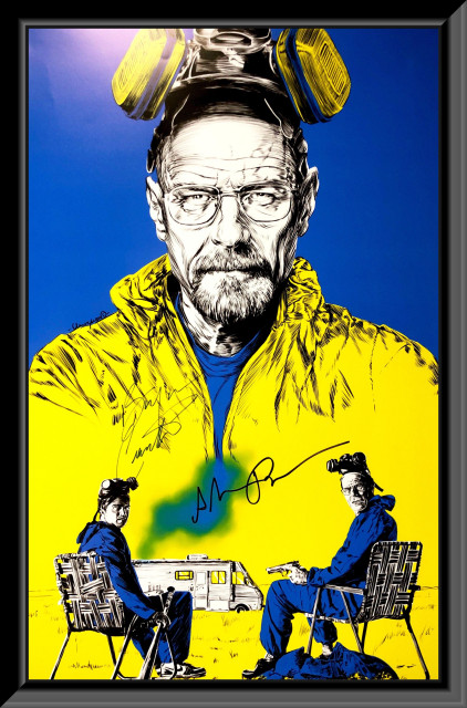 Breaking Bad Bryan Cranston and Aaron Paul signed poster, 27x40 inches - Contemporary - Prints ...