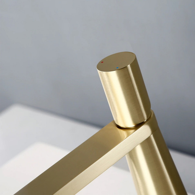 Wasser Solid Brass Single Handle Bathroom Sink Faucet - Contemporary ...