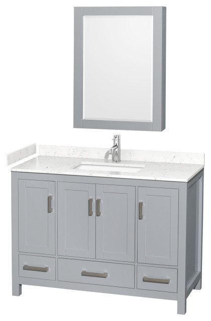 48"SGL Vanity Dark Gray - Transitional - Bathroom Vanities And Sink ...