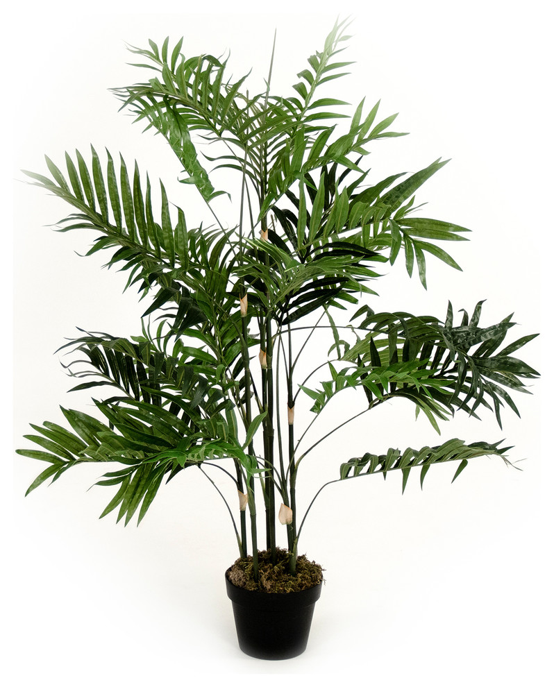 Green Faux Potted House Fern - Tropical - Artificial Plants And Trees ...