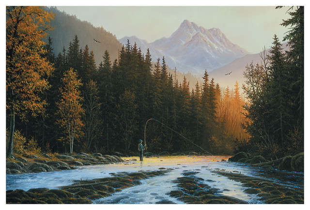 Rose Gehrman Golden Moment Art Print, 24"x36" - Contemporary - Fine Art ...