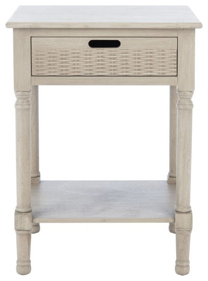 Cleo One Drawer Accent Table Greige - French Country - Side Tables And ...