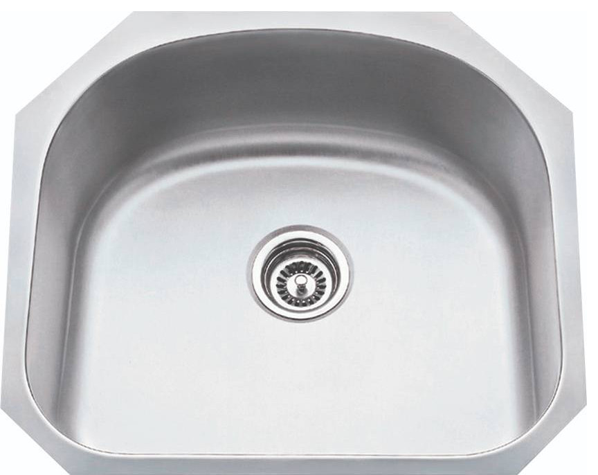 Stainless Steel 18-Gauge Single Bowl D-Shaped Undermount Utility Sink ...