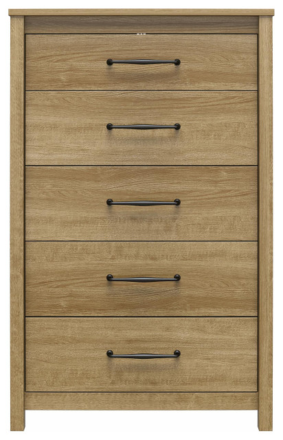 Rustic Farmhouse Dresser, Tall Vertical Design With 5 Large Drawers ...