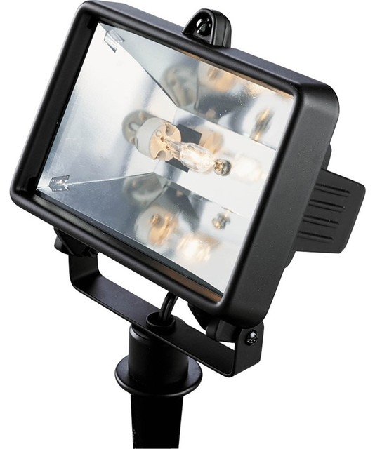 1-Light Flood Black Tempered Glass - Transitional - Outdoor Flood And ...
