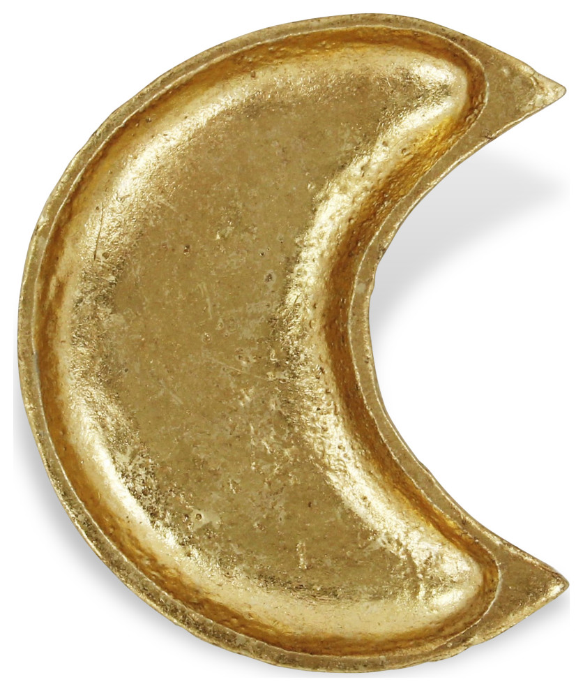Isano Golden Cast Iron Crescent Moon - Contemporary - Decorative ...