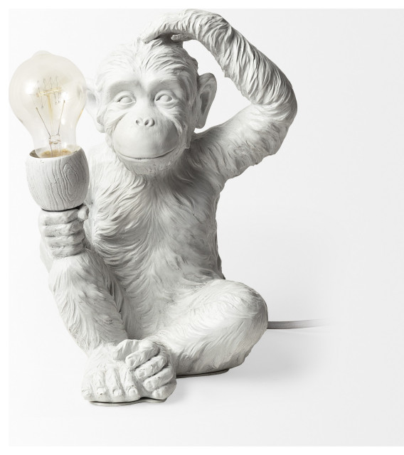 White Whimsical Monkey Table or Desk Lamp - Eclectic - Table Lamps - by ...