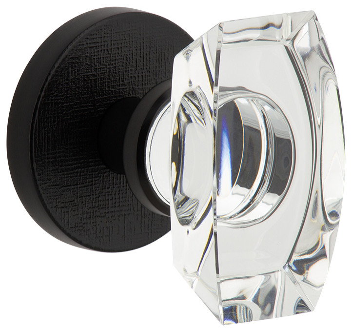 Circolo Linen Rosette Passage, Stella Crystal Knob, 2.75" - Contemporary - Doorknobs - by Regal ...