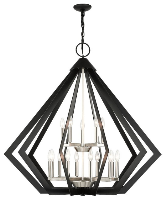 Modern Contemporary Fifteen Light Chandelier-Black Finish - Chandelier ...