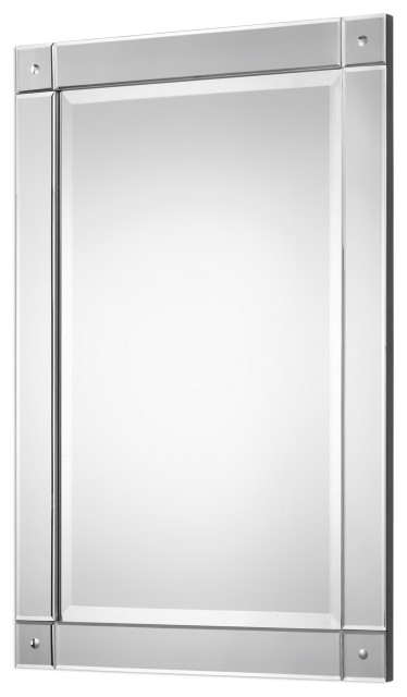 36" Modern Frameless Bevel Mirror - Contemporary - Wall Mirrors - by ...