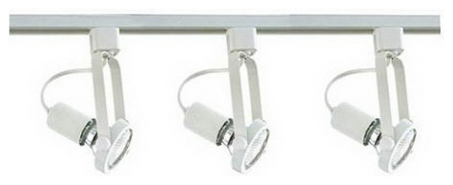 3-Light Gimbal Ring Track Kit, Quorum Off White - Transitional - Track ...