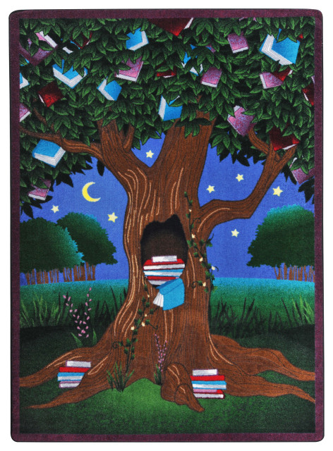 Reading Tree Rug, 7'8"x5'4" - Contemporary - Kids Rugs - by Joy Carpets ...