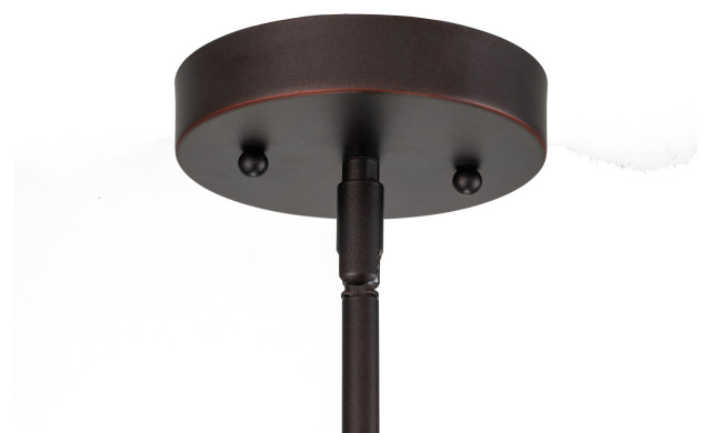Yellowstone 1-Light Oil Rubbed Bronze Pendant With Seeded Glass Shade ...