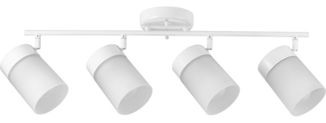 Ridgecrest Collection Satin White 4-Head Multi-Directional Track ...