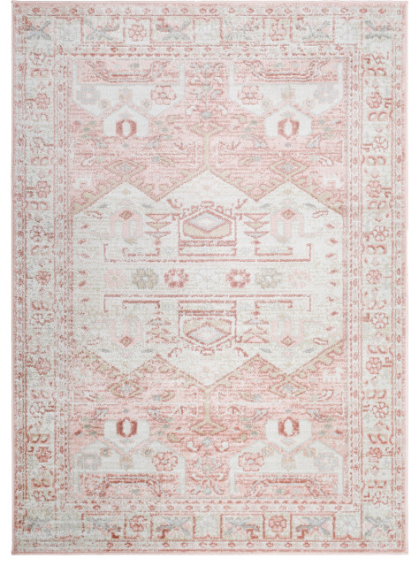 St tropez Area Rug, Pale Pink/Plum/Light Beige/Cream/Light Gray ...