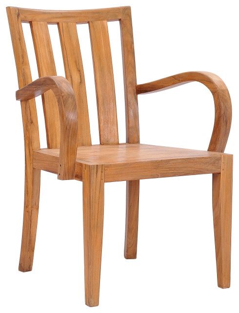Teak Wood Boston Outdoor / Indoor Patio Arm Chair, made from A-Grade ...