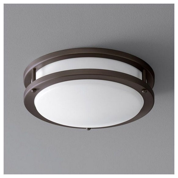 10.5" 8.4W 120V 1 LED Flush Mount, Oiled Bronze Finish, Ceiling, Flush ...