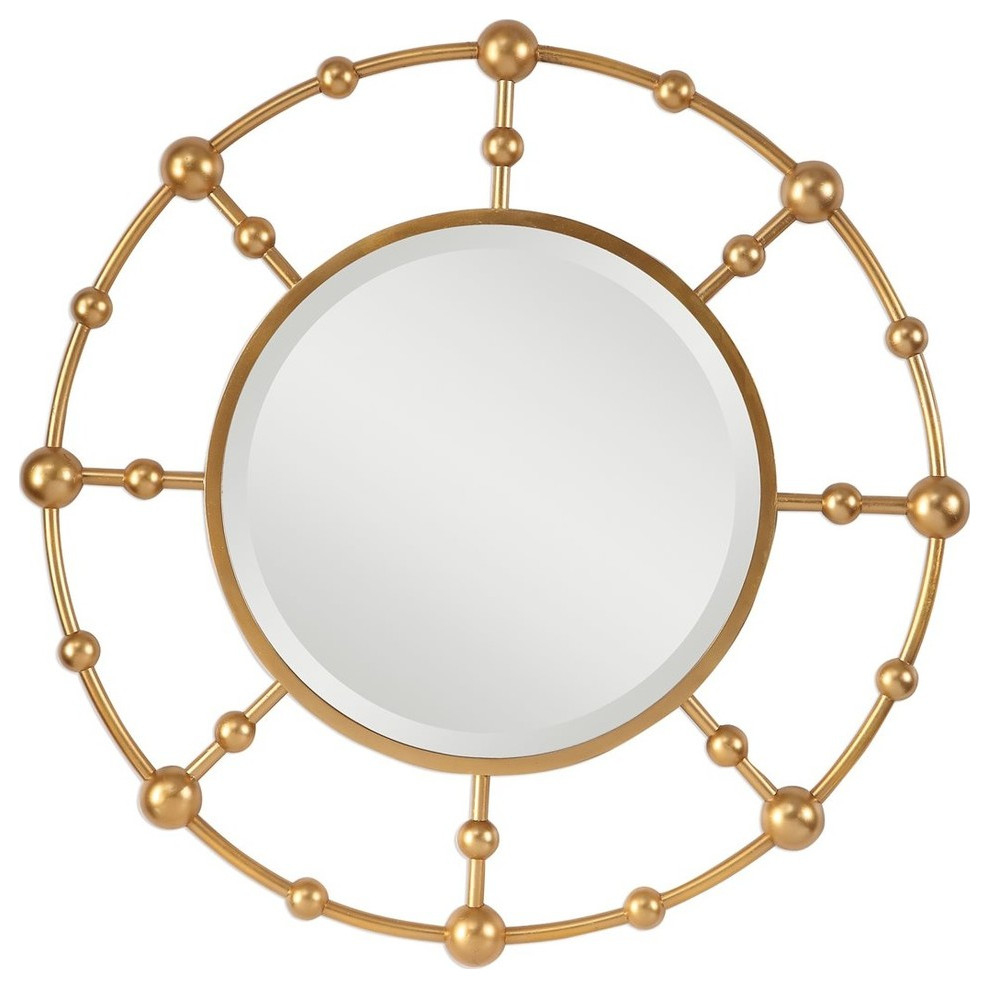 Uttermost Selim Round Gold Mirror - Traditional - Wall Mirrors - by ...