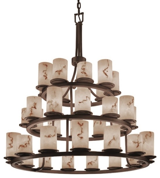 Justice Designs LumenAria Dakota 36-LT 3-Tier Ring Chandelier - Dark ...