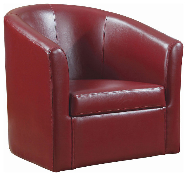 Turner Upholstery Sloped Arm Accent Swivel Chair Red - Contemporary ...