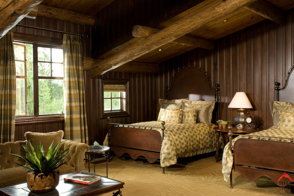 Rocky Mountain Homes-Private Rustic Ranch - Rustic - Bedroom - Other ...