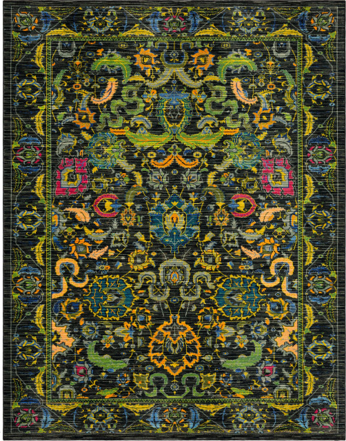 Mohawk Home Silvie Black 2' 6" x 10' Area Rug, 3' x 5' - Traditional ...