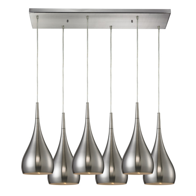 Lindsey 6-Light Rectangular Pendant Fixture - Modern - Pendant Lighting ...