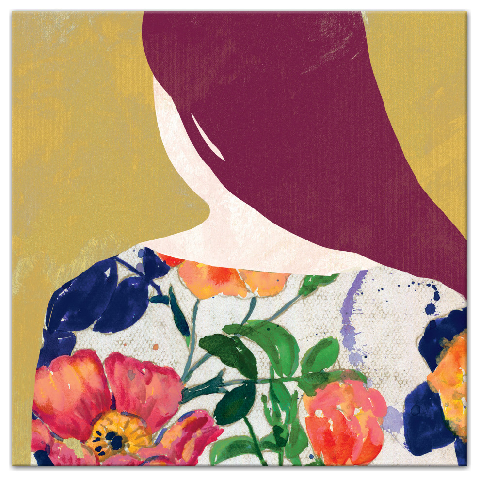 Floral Shirt 30x30 Canvas Wall Art - Contemporary - Prints And Posters ...