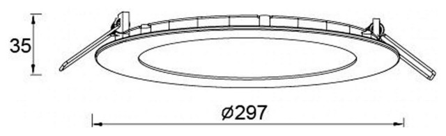 24 Pieces Set Of 12-in. W Round Aluminum Semi-Recessed Pot Lights In ...