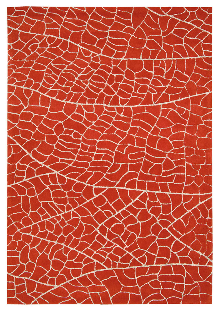 Nourison Escalade Flame Area Rug, 8'x10'6" - Contemporary - Area Rugs ...