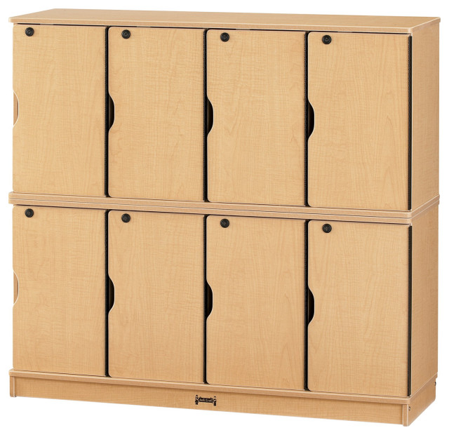 MapleWave Stacking Lockable Lockers - Double Stack - Transitional ...