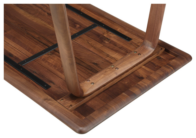 88 Inch Dining Table Walnut Brown Scandinavian - Midcentury - Dining ...