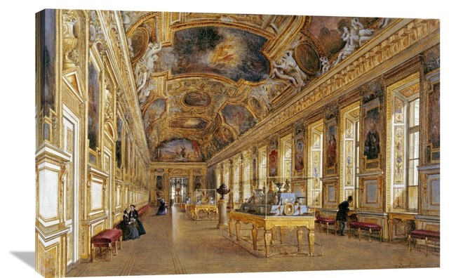 "The Interior of The Louvre" Artwork, 36" x 23.94" - Victorian - Prints ...