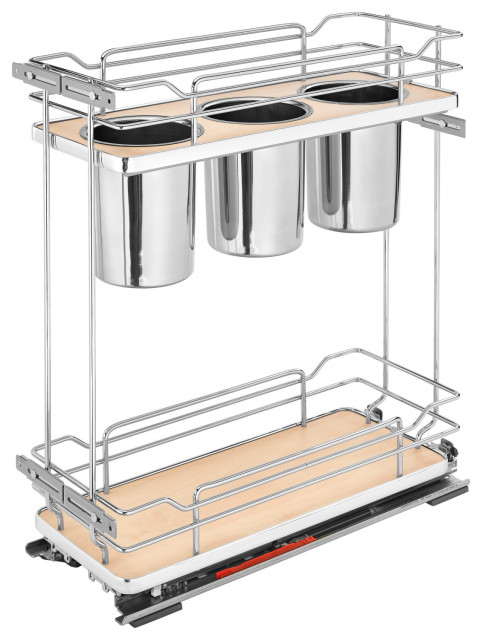 Two-Tier Utensil Pull Out Organizers With Soft Close - Pantry And ...
