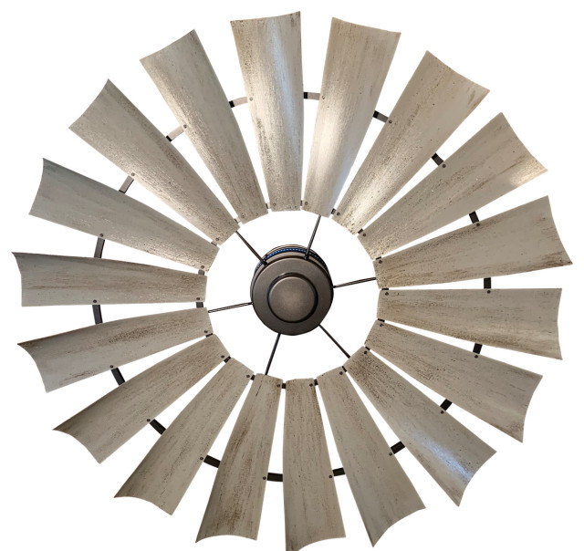 60 Inch Weathered Rust Grey Windmill Ceiling Fan, The American Fan ...