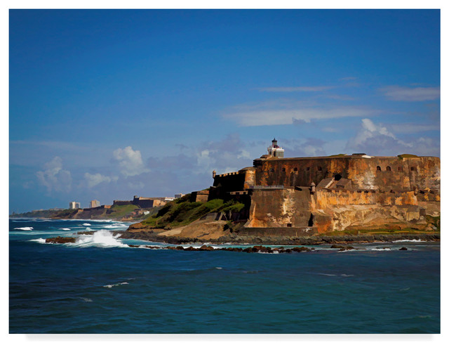 J.D. Mcfarlan 'El Morro Mountains' Canvas Art, 18"x24" - Beach Style ...