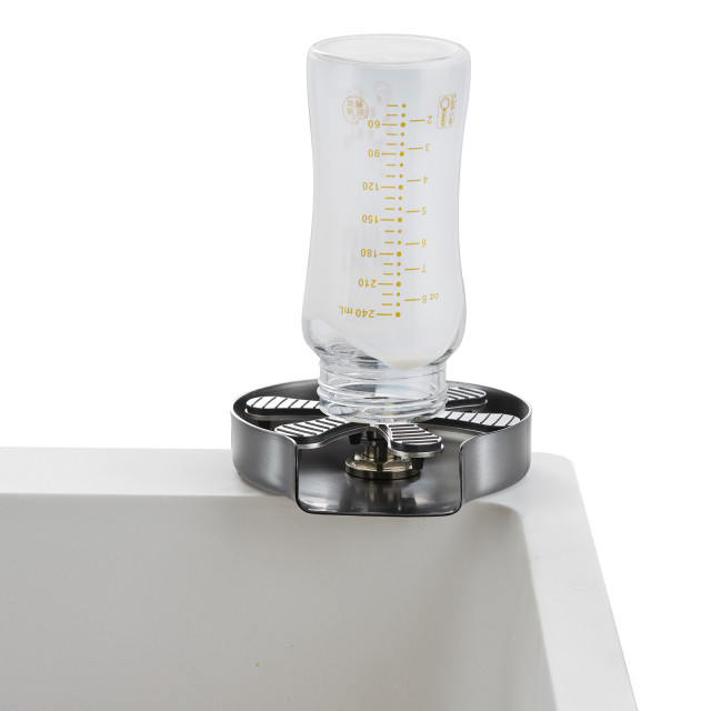 VEVOR Glass Rinser Cup Rinser 10 Holes Spraying 360 Rotating Stainless ...