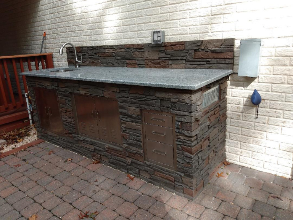 Stratford Stacked Stone Patio Bar - Patio - Denver - by GenStone ...