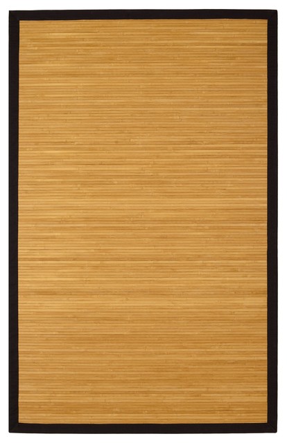 Anji Mountain Contemporary Natural Bamboo Area Rug, Rectangular 5'x8 ...