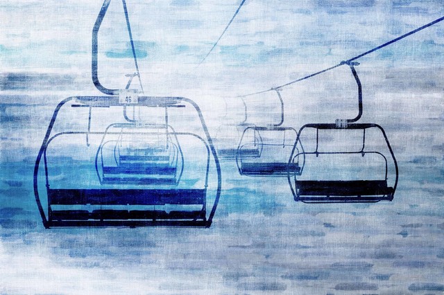 "Chair Lifts 1" Artwork, 18"x12" - Contemporary - Prints And Posters ...
