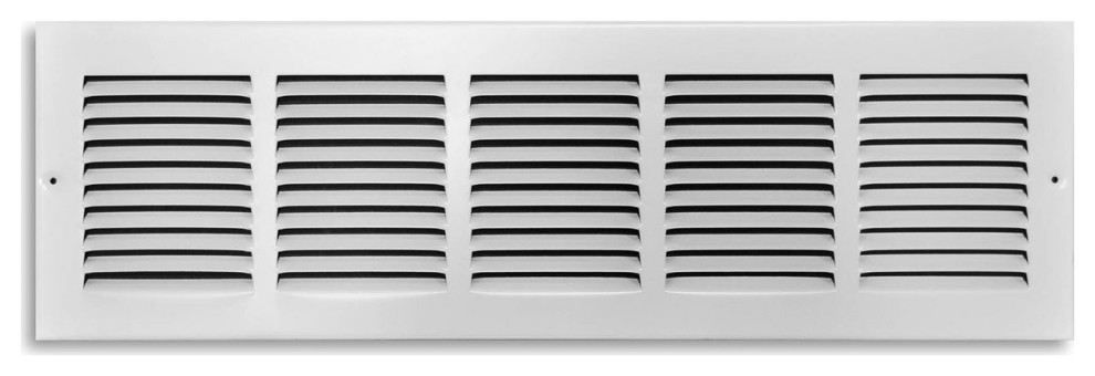 White Wall Return Air Grilles, 24"x6" - Transitional - Registers ...